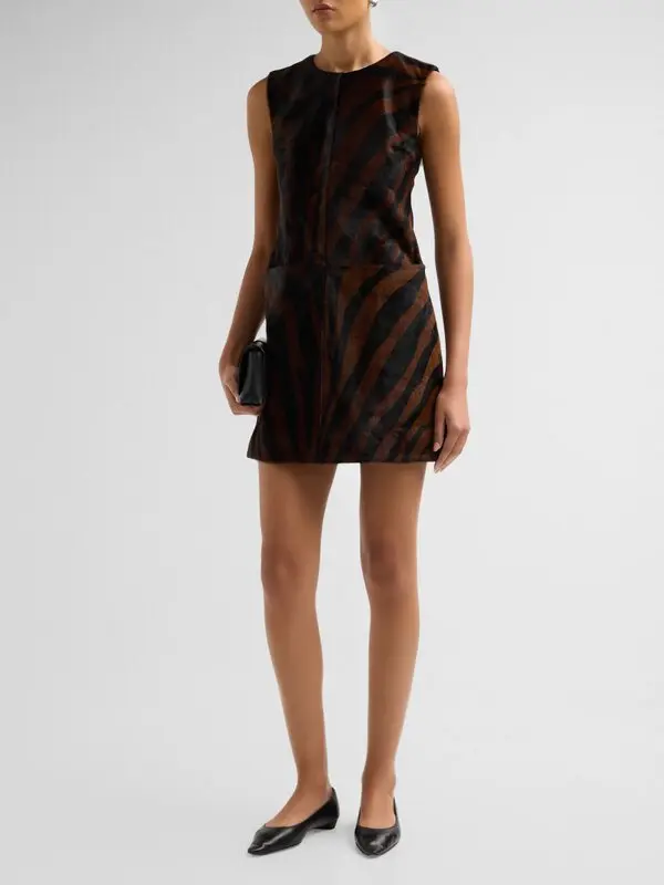 Simkhai Sonoma Calfhair Mini Dress