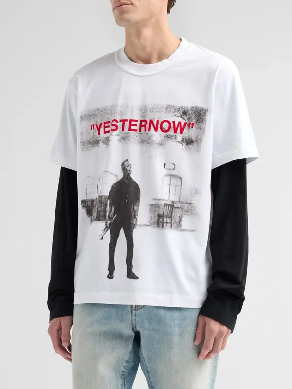 Off-White Yesternow Double-sleeve Crewneck T-shirt