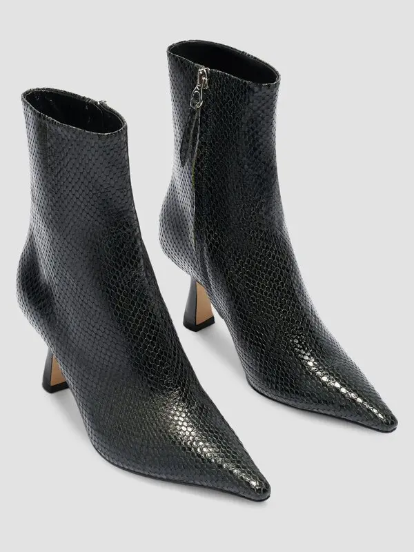 AeydĒ Vivi Mini Snake-print Leather Ankle Boots