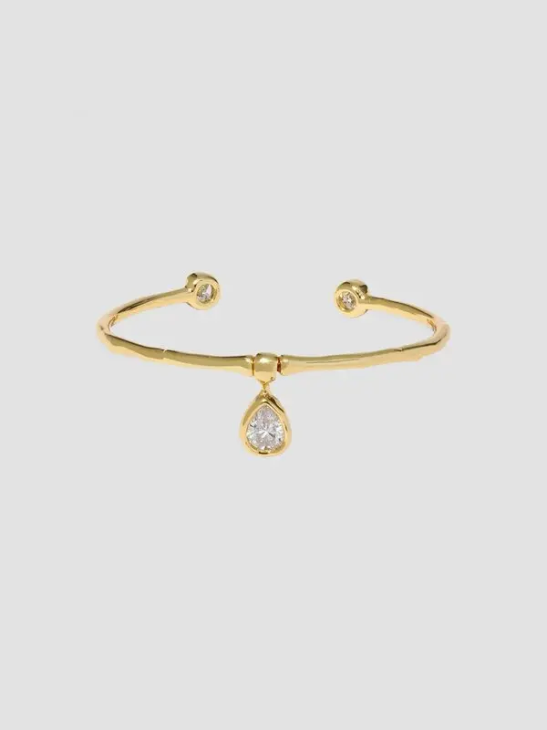 Alexis Bittar Asterales 14k--plated & Cubic Zirconia Cuff - Gold