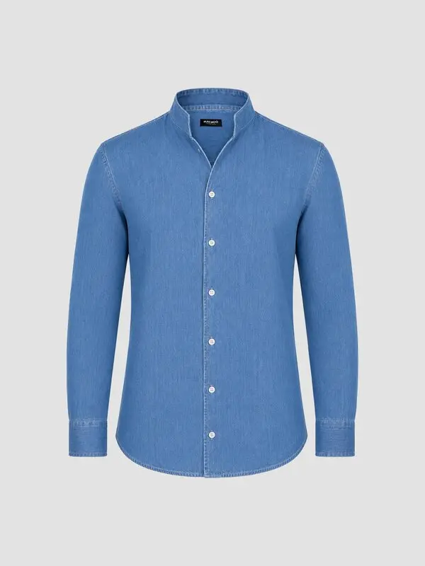 MACEOO Ceremony Prince Woven Shirt - Blue