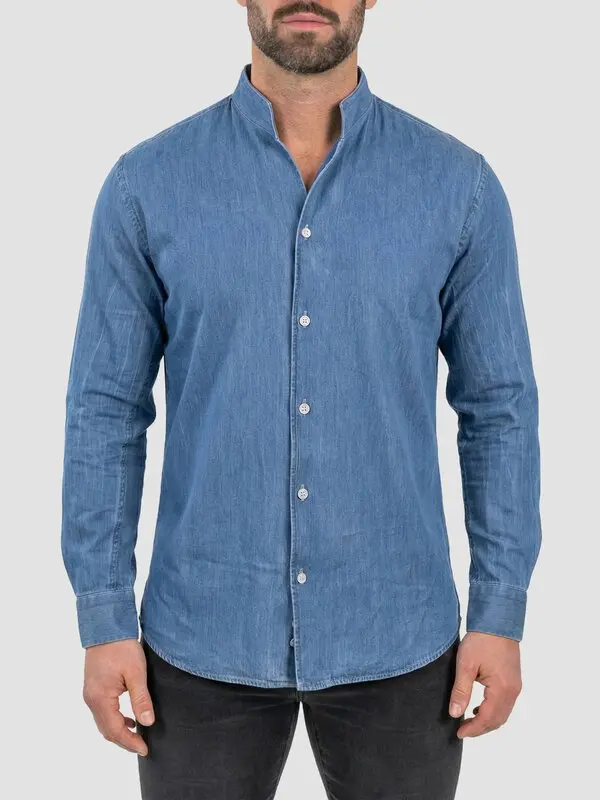 MACEOO Ceremony Prince Woven Shirt - Blue