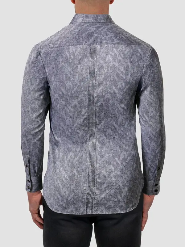 MACEOO General Woven Long Sleeve Shirt - Grey