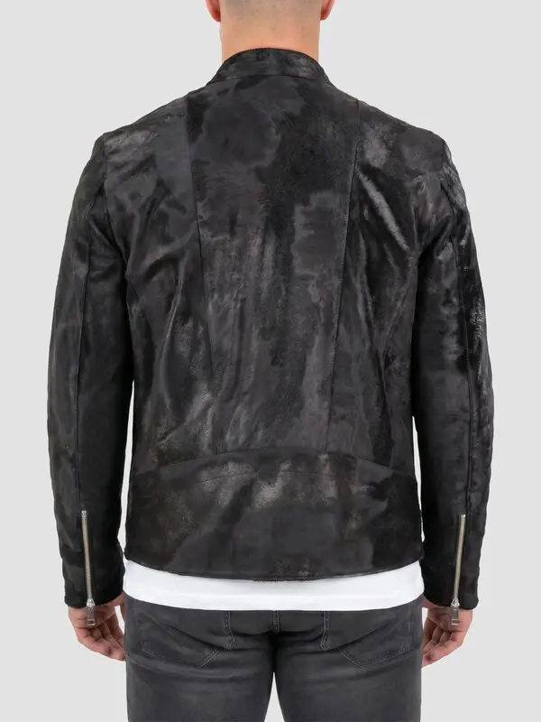 MACEOO Captain Leather Jacket - Black
