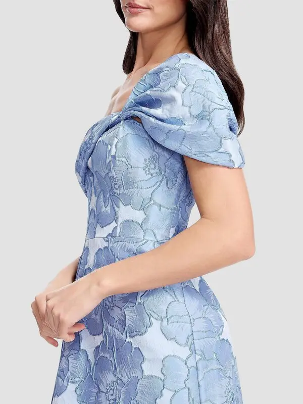 Dress The Population Olive Floral Jacquard Cocktail Dress