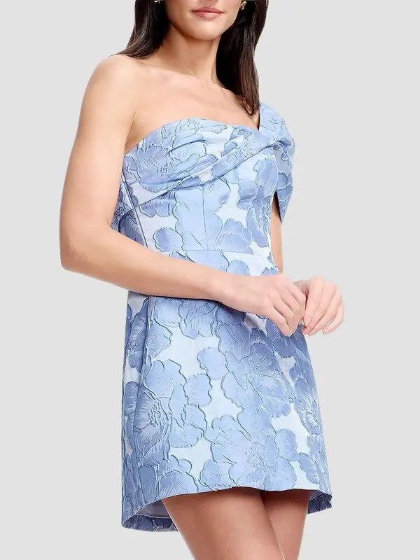 Dress The Population Olive Floral Jacquard Cocktail Dress