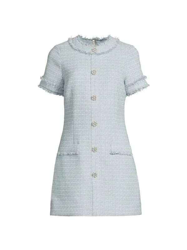 Likely Drop 6 Lenetta Tweed Minidress - Blue