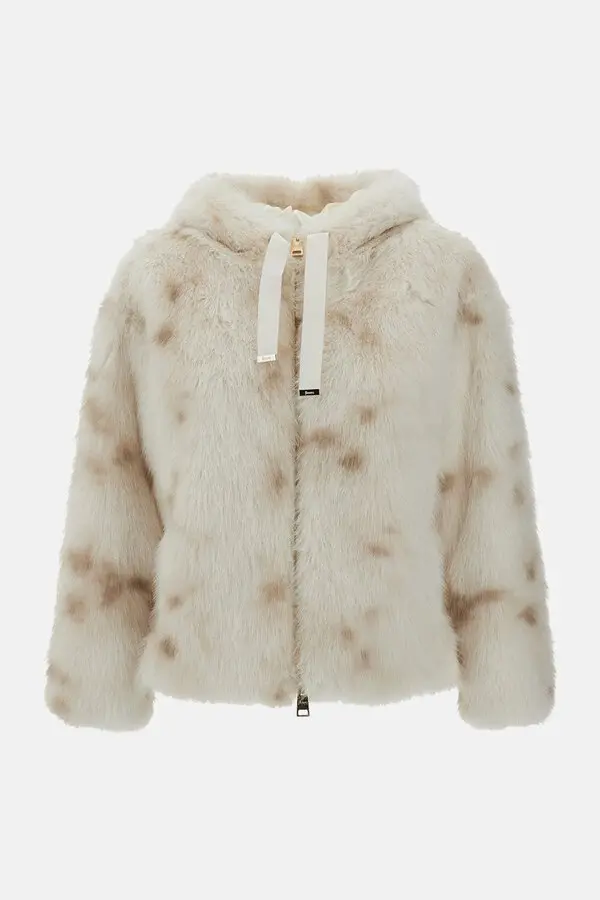 Herno Faux Lynx Fur Jacket - Multicolor
