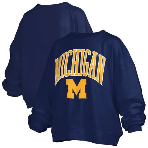 PRESSBOX Michigan Wolverines Nelson Janise Sweatshirt - Navy