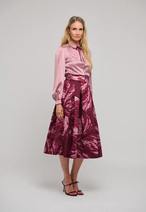 DEA KUDIBAL Margitdea Silk Collard Shirt - Leche