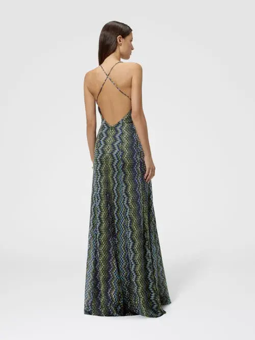 Missoni Long Viscose Dress With Snake Motif - Multicoloured