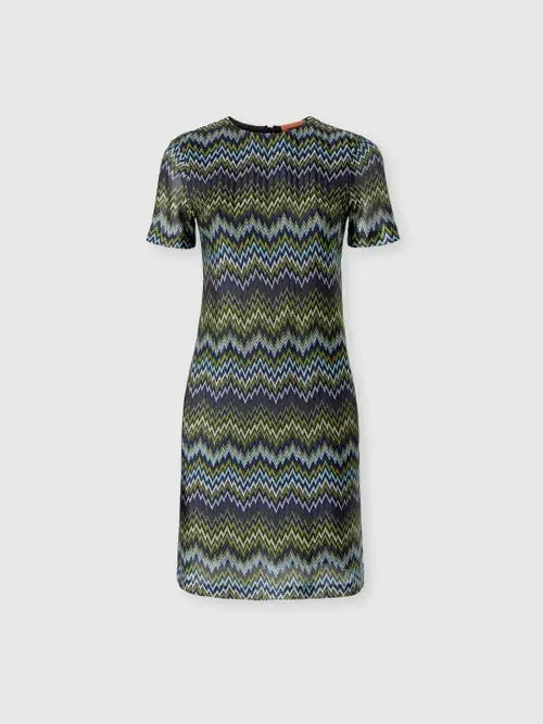 Missoni Short-sleeve Viscose Mini Dress - Multicoloured