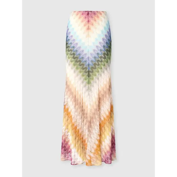 Missoni Long Viscose Skirt With Lace Motif - Multicoloured