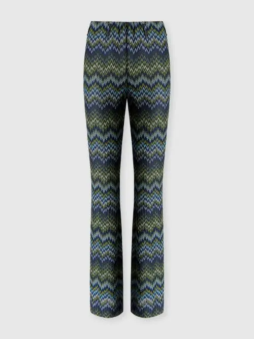 Missoni Snake Motif Viscose Flare Trousers - Multicoloured