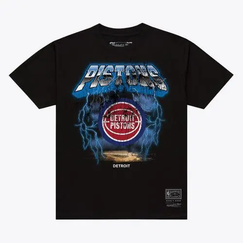 Mitchell & Ness Detroit Pistons Lightning T-shirt - Black