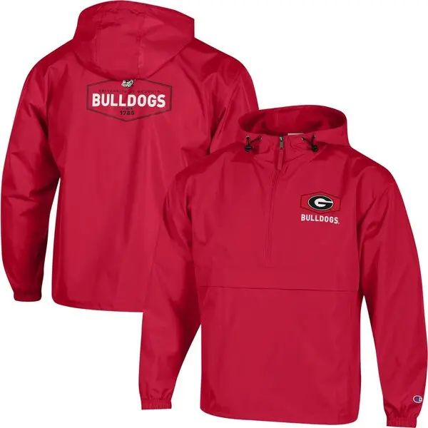 Champion Georgia Bulldogs Delay Packable Half-zip Jacket