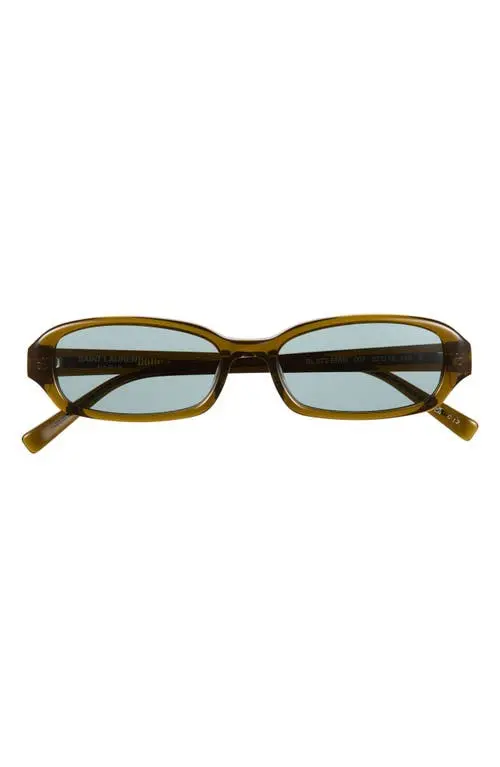 Saint Laurent Erin 52mm Rectangular Sunglasses - Brown