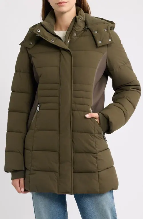 Bernardo Hooded Puffer Jacket - Olive