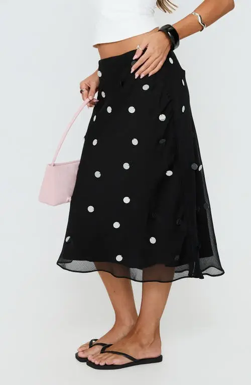 Princess Polly Kessiah Sequin Low Rise Midi Skirt