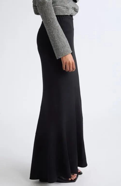 Junya Watanabe Wool Jersey Maxi Skirt - Black