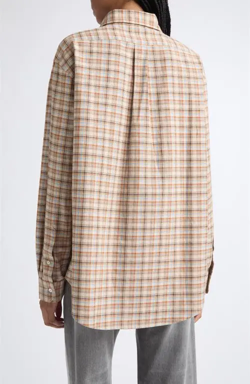 Acne Studios Sandrea Check Cotton & Linen Shirt