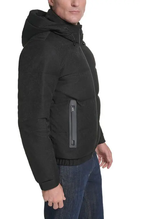 Cole Haan Stretch Twill Down And Feather Fill Puffer Jacket