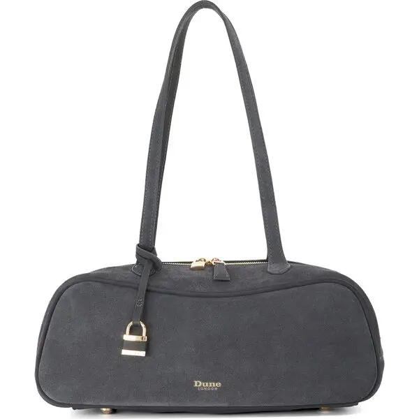 Dune London Day Leather Shoulder Bag - Grey