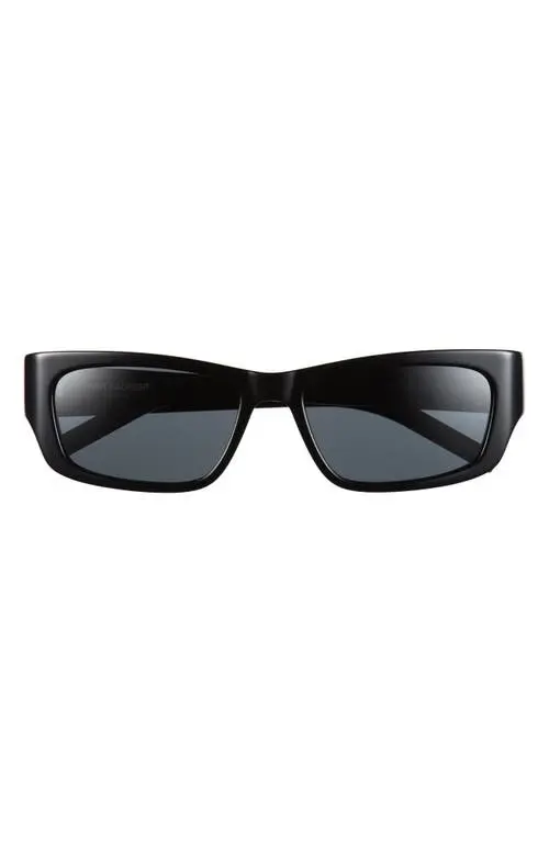 Saint Laurent Sl M182 Jazz 54mm Rectangle Sunglasses - Black