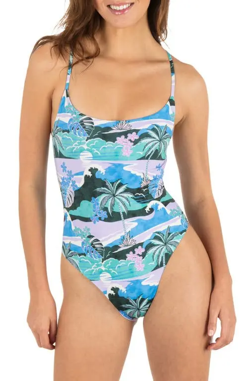 Hurley Seven Seas Reversible Cheeky One-piece Swimsuit