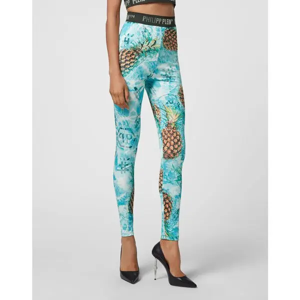 Philipp Plein Jogging Leggings Stones Pineapple Skies - Multicolor