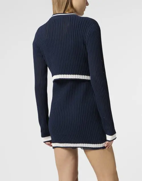 Philipp Plein Knitted Cardigan Hexagon Hexagon
