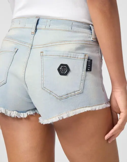 Philipp Plein Denim Shorts