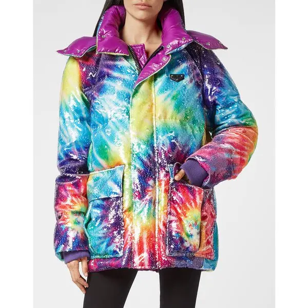 Philipp Plein Jacket Paillettes Tye Die - Multicolor