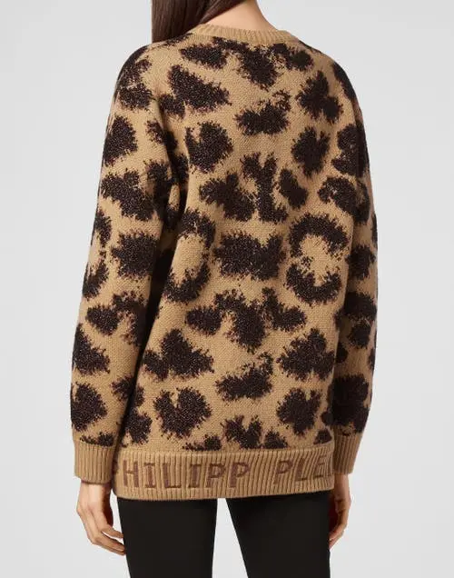 Philipp Plein Pullover Round Neck Ss Jacquard Lurex