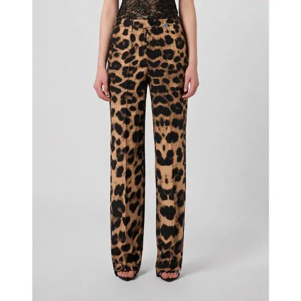 Philipp Plein Trousers Straight Fit - Leopard
