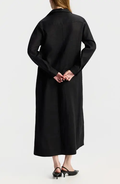 Ronen Chen Levona Linen Relaxed Shirt Dress