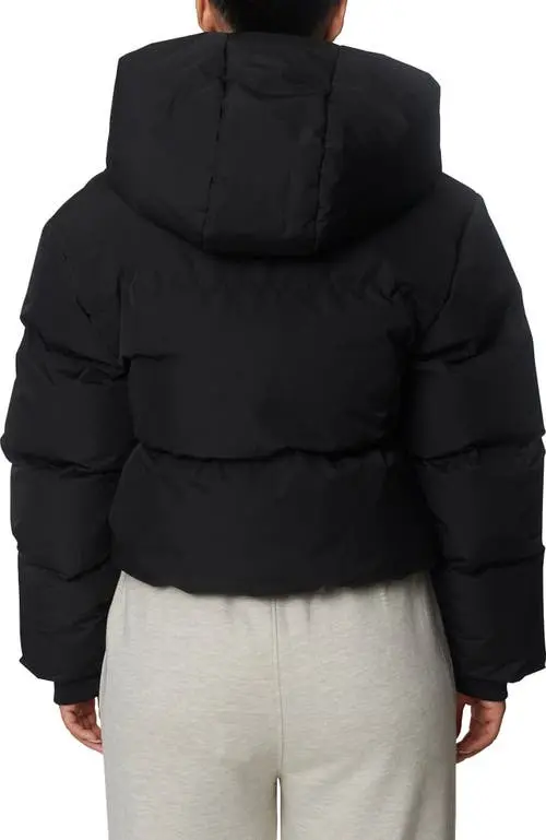 GOOD FOR NOTHING Short Pp Padded Hooded Jacket - Black