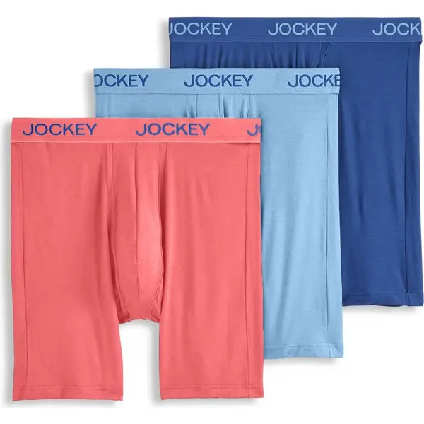 JOCKEY Chafe Proof Pouch Ultra Soft Modal 6" Boxer Brief3 Pack - Blue Sunset