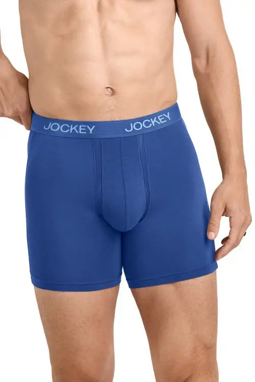 JOCKEY Chafe Proof Pouch Ultra Soft Modal 6" Boxer Brief3 Pack - Blue Sunset
