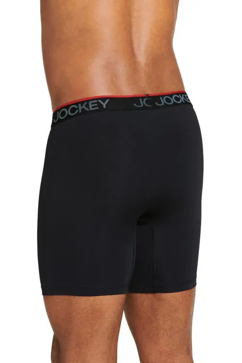 JOCKEY Chafe Proof Pouch Microfiber 6" Boxer Brief6 Pack - Black