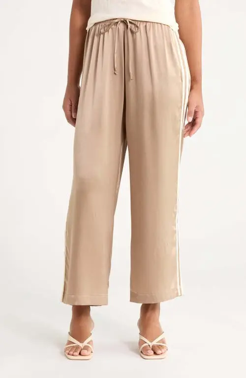 Donni. Silk Stripe Crop Pants - Shitakecre