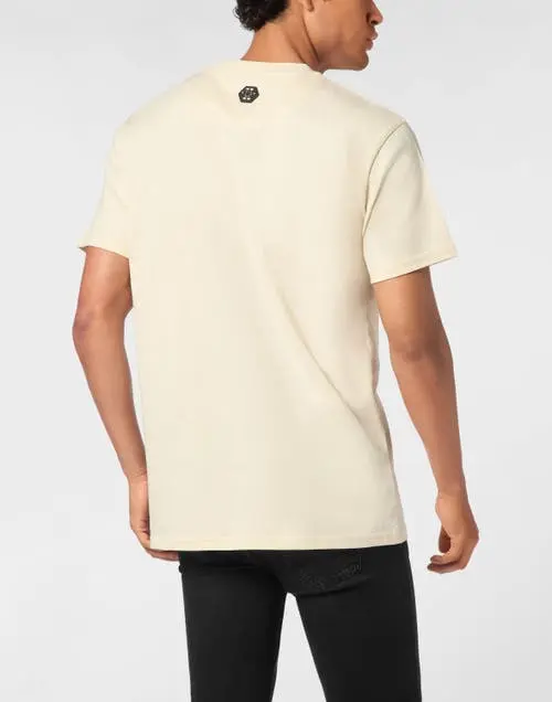 Philipp Plein Round Neck T-shirt Crystal Teddy Bear - Beige