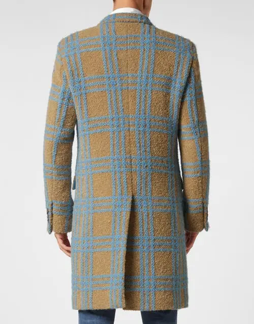 Philipp Plein Alpaca Wool Long Coat