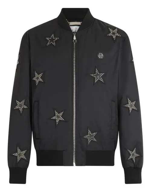 Philipp Plein Bomber Jacket Stars - Black