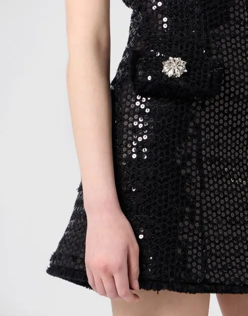 Philipp Plein Tweed Mini Dress Paillettes