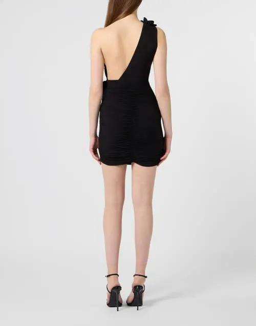Philipp Plein Mini Dress Flower Piercing