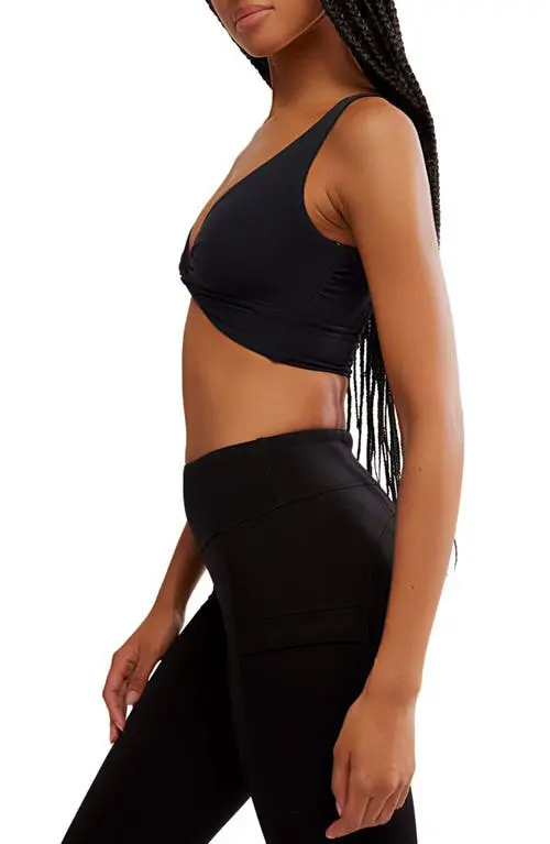 Free People Never Better Twist Sports Bra - Black
