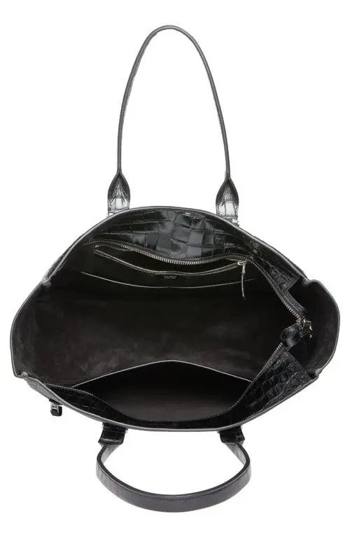 TOM FORD Victor Croc Embossed Leather Tote