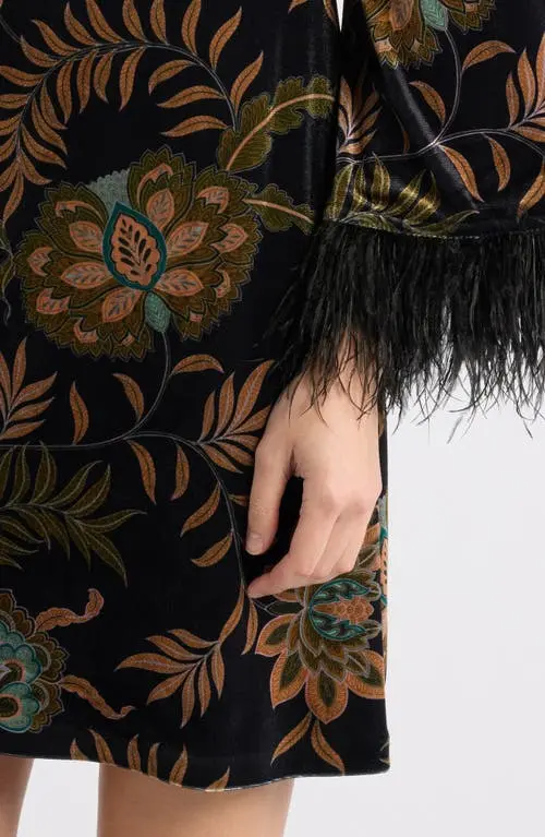 Julia Jordan Paisley Velvet Minidress