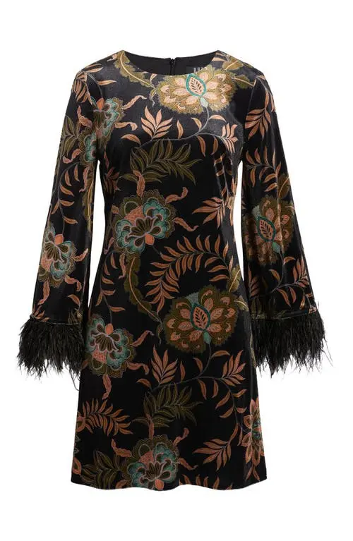 Julia Jordan Paisley Velvet Minidress
